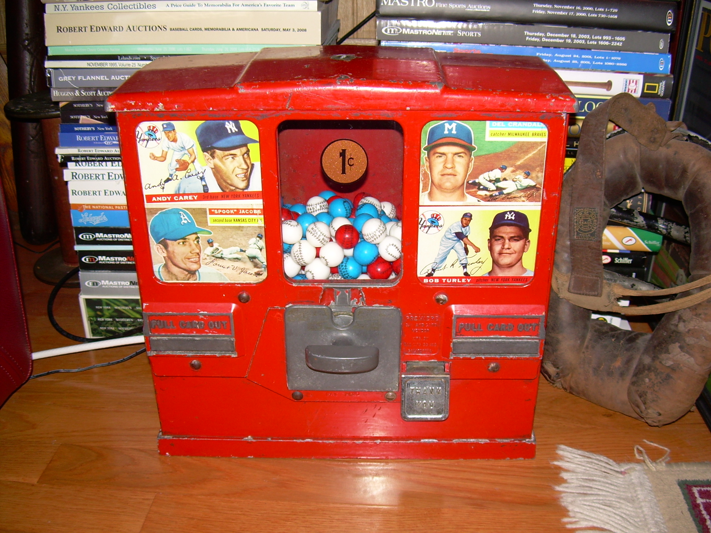 1950s “PREMIERE Gum and Card Vendor” Vending Machine