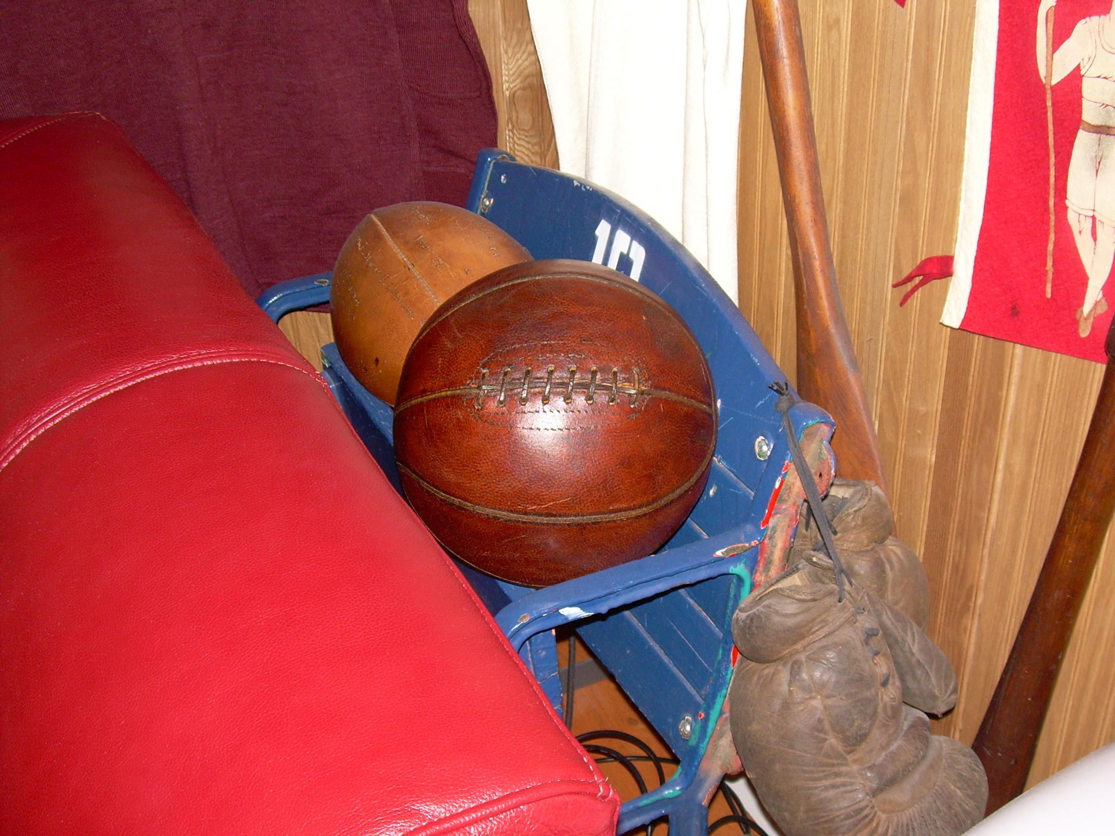 Early Laced Basketball/Early 1900s Spalding Crescent Catchers Mitt